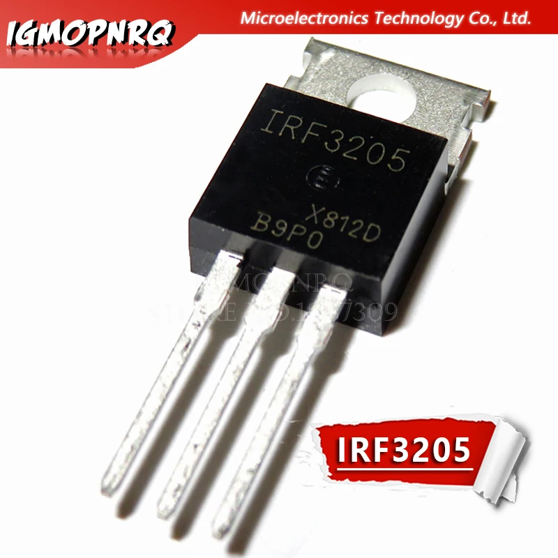 10pcs free shipping IRF3205 IRF3205PBF MOSFET MOSFT 55V 98A 8mOhm 97 ...