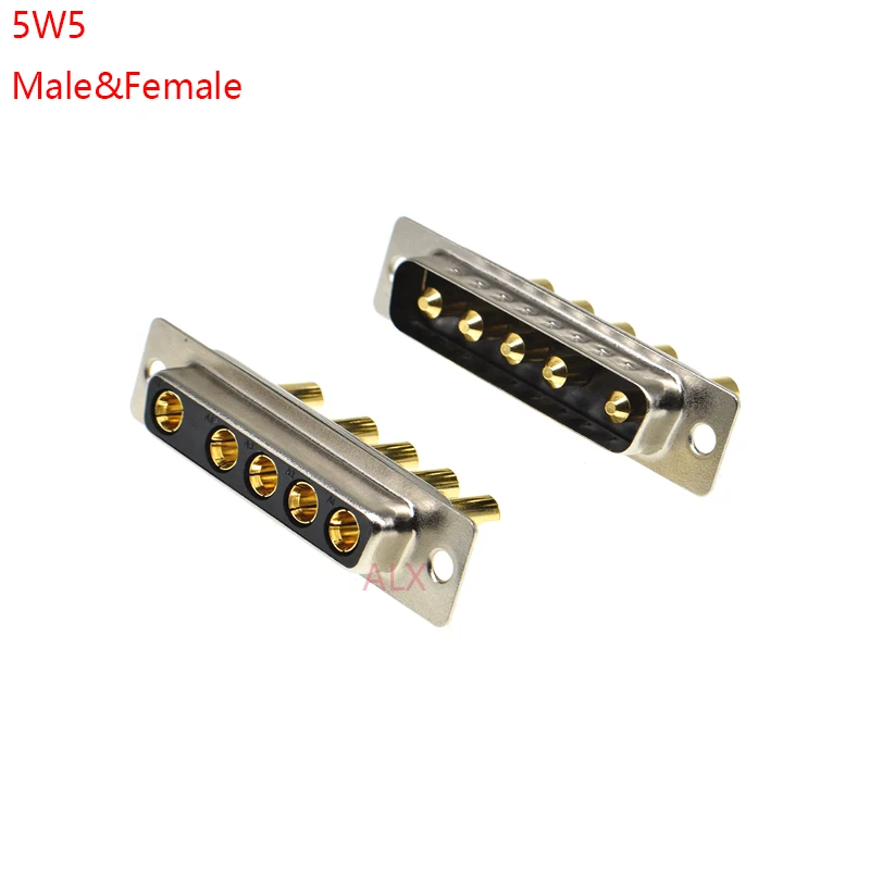 1PCS-5W5-30A-Gold-plated-MALE-FEMALE-high-current-CONNECTOR-D-SUB ...