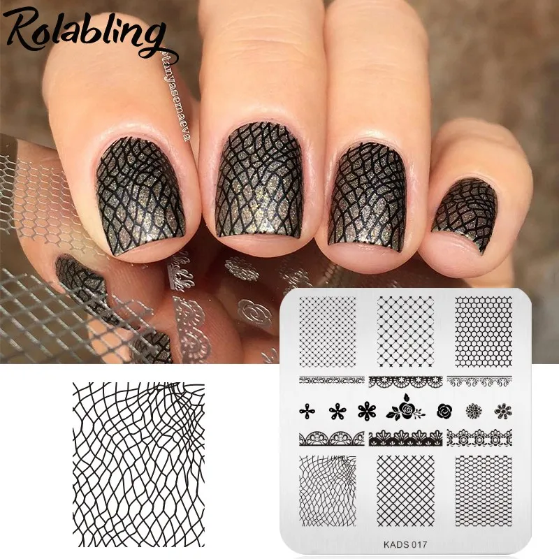 Aliexpress.com : Buy New Arrival Nail Art Templates Honeycomb & Grid ...