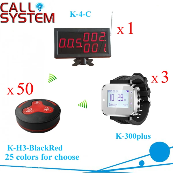 Calling System For Restaurant 1 Cashier Board Screen 3 Waiter Pager 50 ...