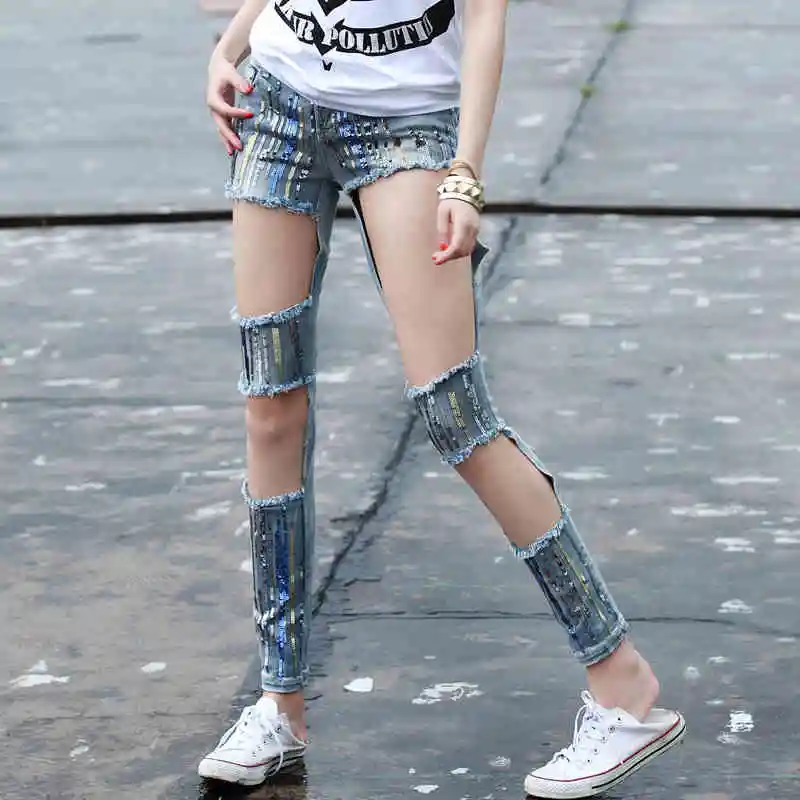 15SDNJ350 New Arrival 2015 Summer Style Hole Jeans Women Fashion 15sdnj350-new-arrival-2015-summer-style-hole-jeans-women-fashion