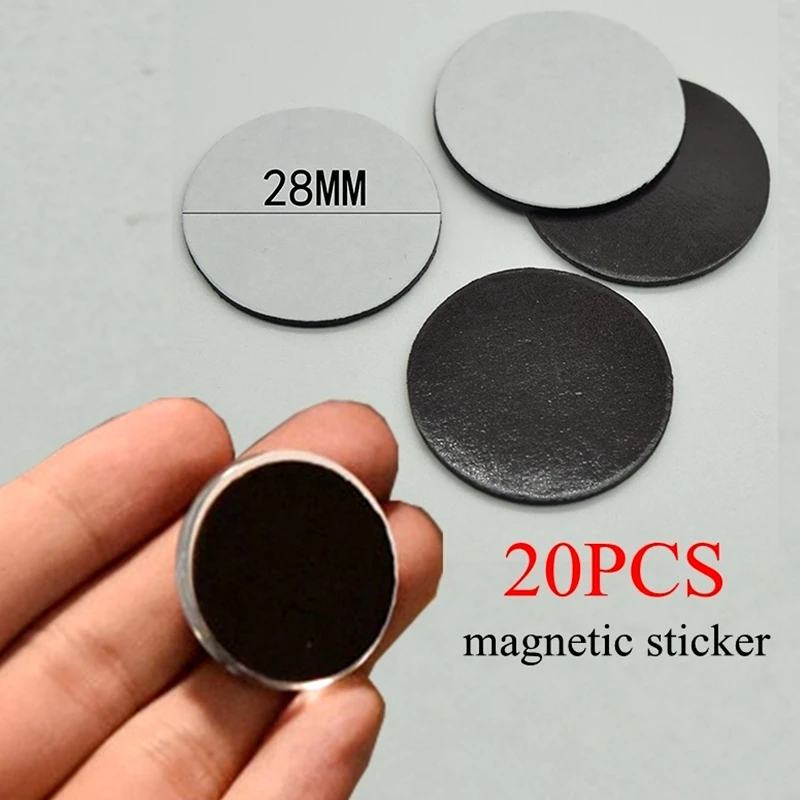 20 PCS 23mm/28mm Round Magnetic Sticker Fit Glass Cabochon 25mm / 30mm ...