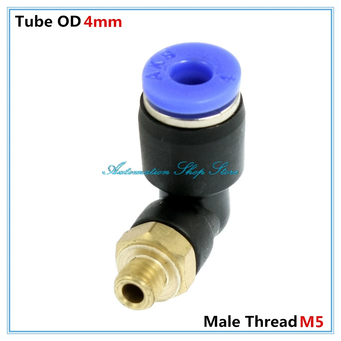 5Pcs L Type 4mm Tube to M5(5mm) Male Thread Pneumatic Quick Fitting ...