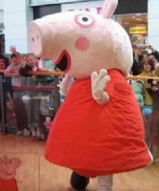 Wholesale Adult Size pink pig Mascot Costumes Cartoon Dress pink pig ...