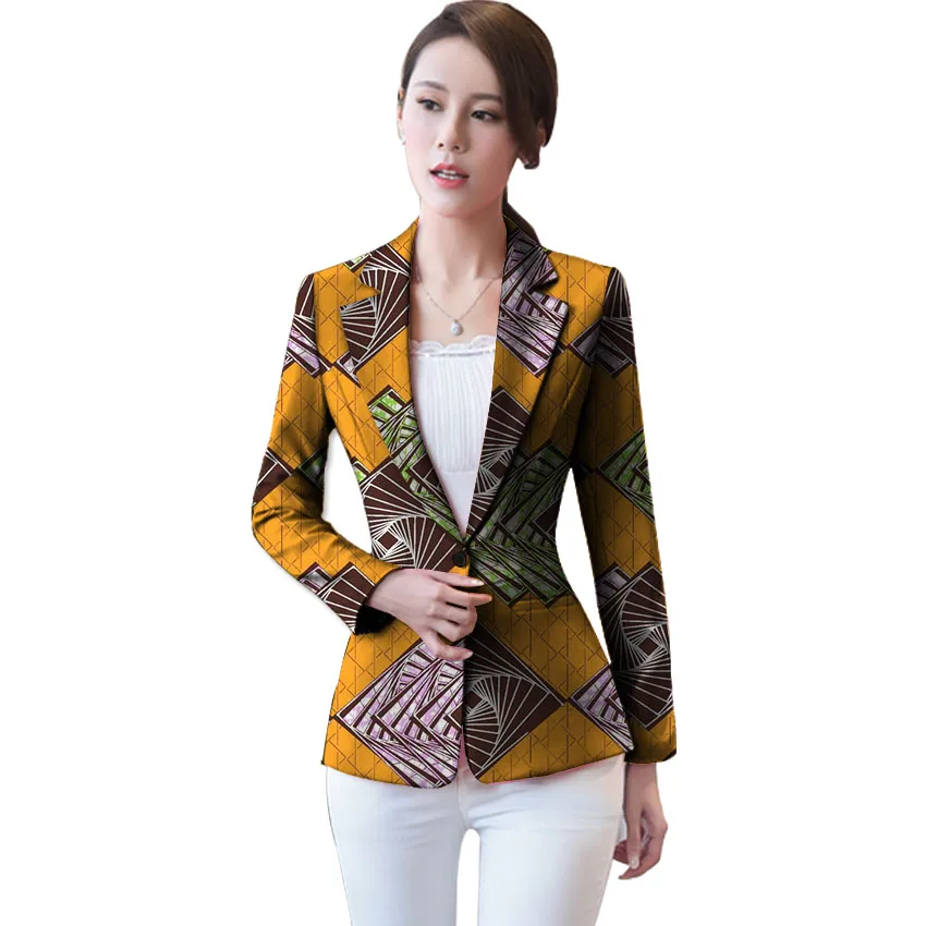 Fashion African Print Women Suit Jacket Africa Festive Ladies Long