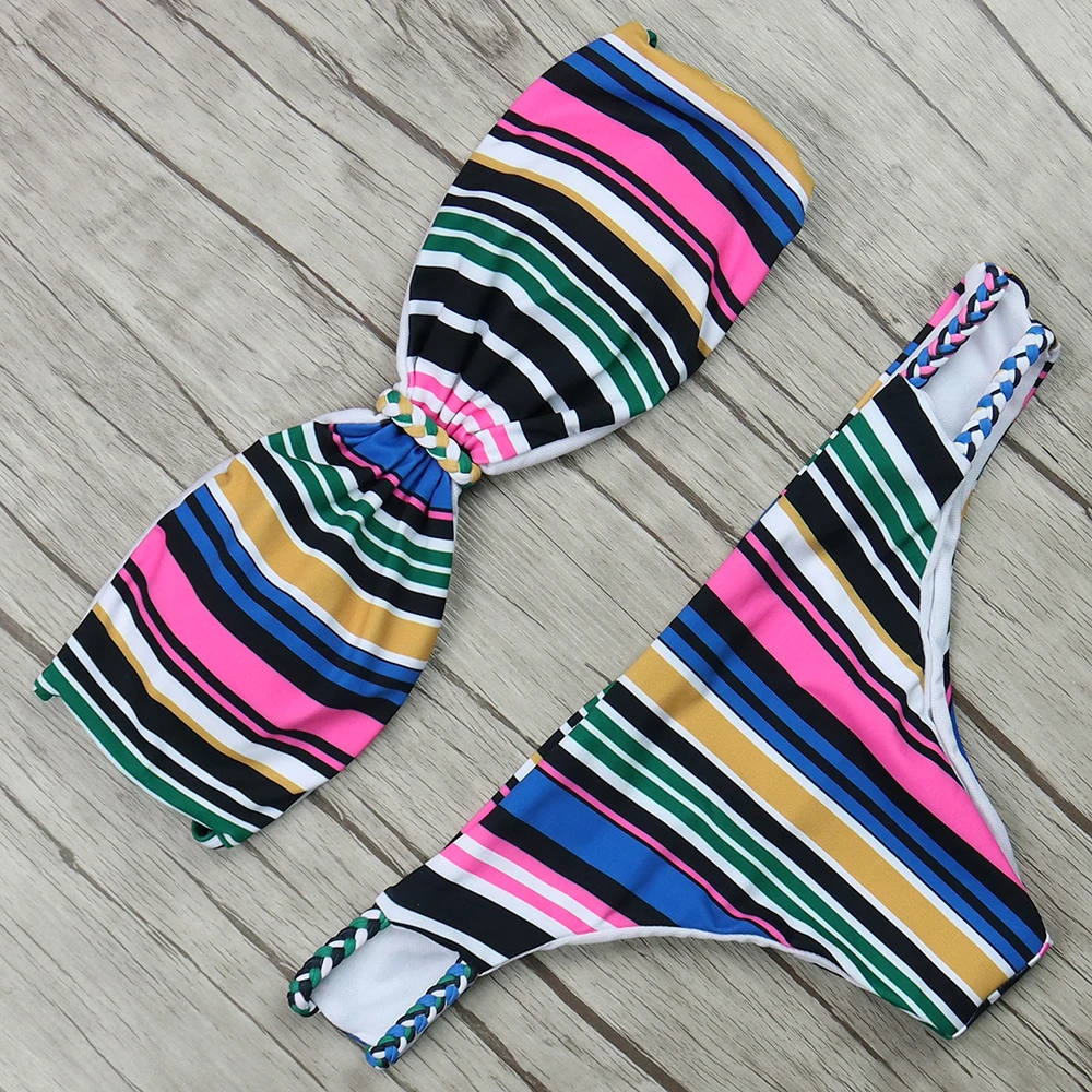 Striped Bikini 2018 Swimsuit Women Swimwear Brazilian Biquini Off