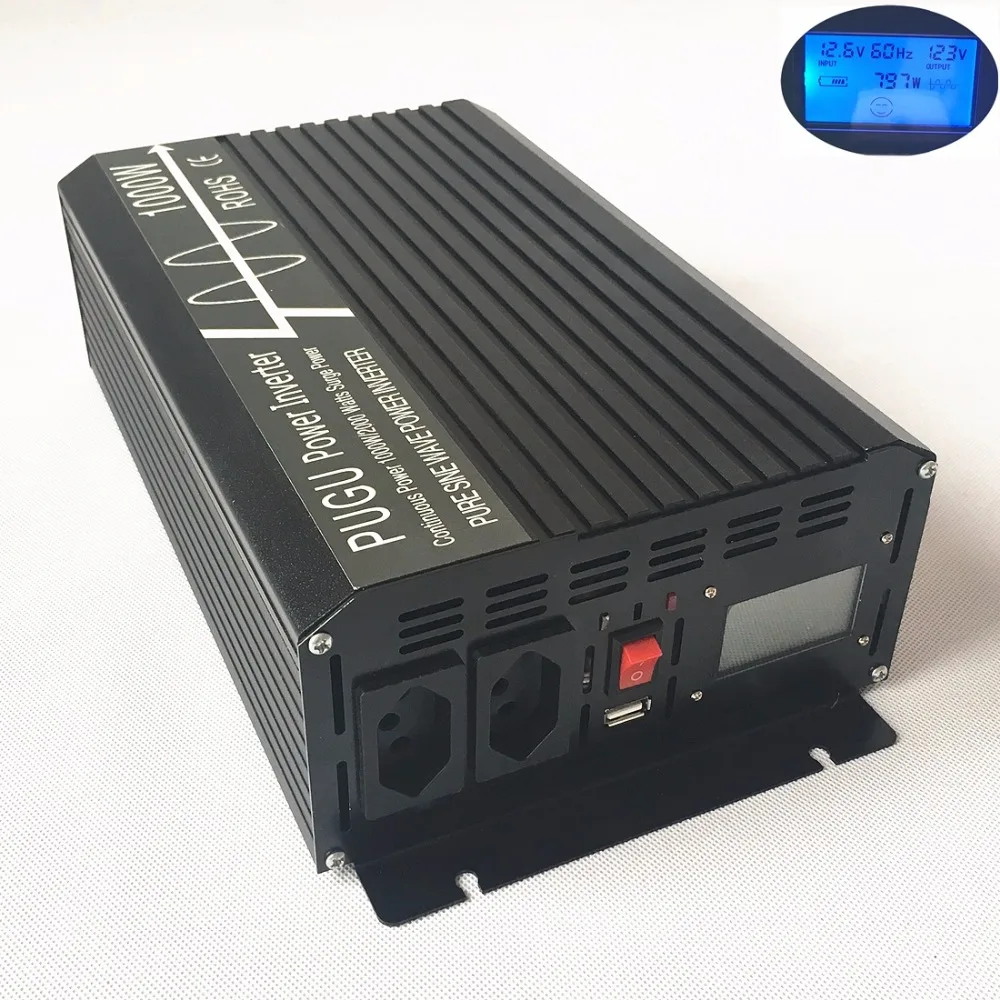 Brazil 1000W Power Inverter 2000W 12V/24V/48V DC to 127V/220V AC 60HZ ...