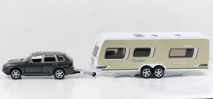 Siku 2542 Cayenne Suv With Rv Camper Car With Caravan Wagon 1:55 Alloy ...