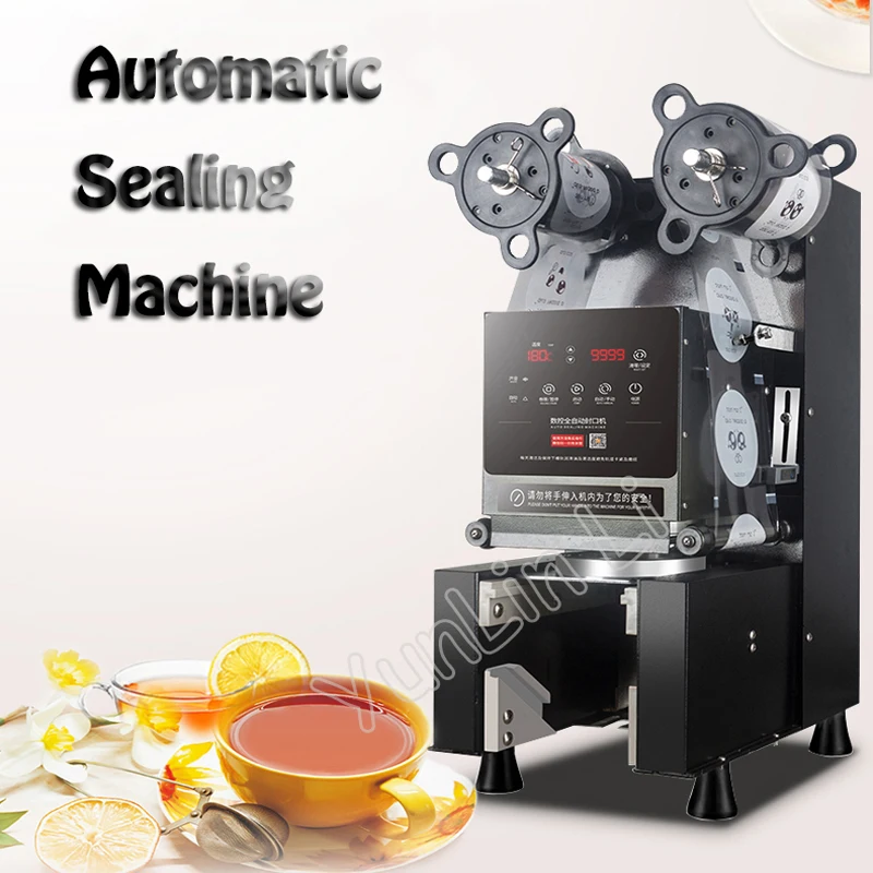 Electric Sealing Machine Commercial Soymilk Drinks Automatic Cup Seal ...