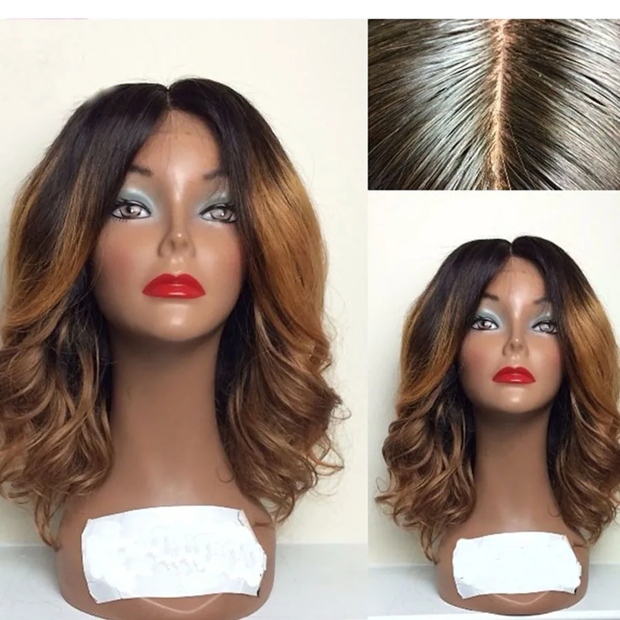Silk Top Lace Front Wig Silk Base Full Lace Human Hair Wigs Ombre