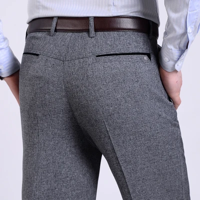 2017 New Fashion straight cutting good quality men business suit Pants ...