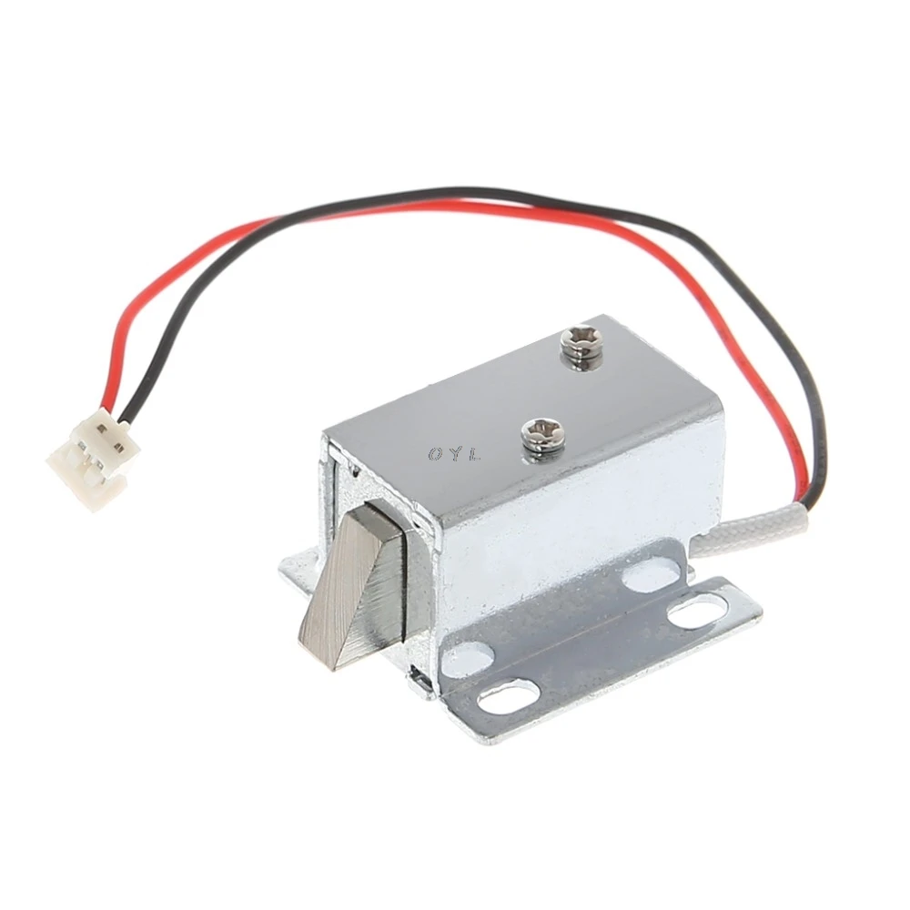 Electronic Lock Catch Door Gate 12V 0.4A Release Assembly Solenoid ...