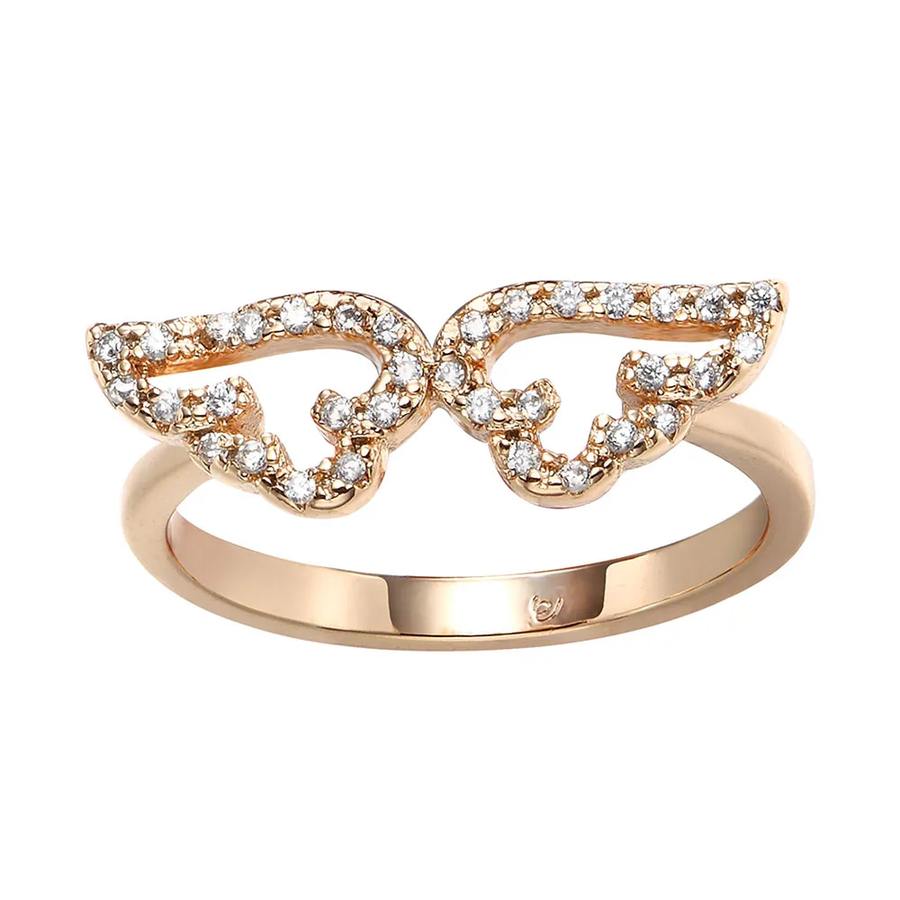 2018 Classic Women Fashion Engagement Wedding Ring Gold color Romantic ...