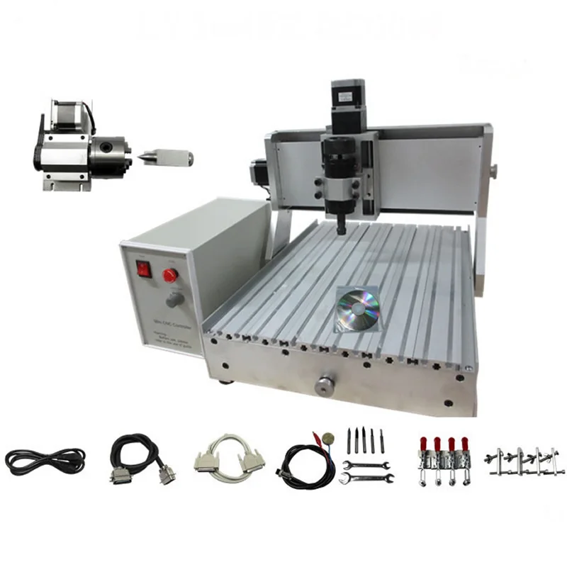 4 Axis Cnc 3040 500w Woodworking Engraving Machine Cnc Router 4030 ...
