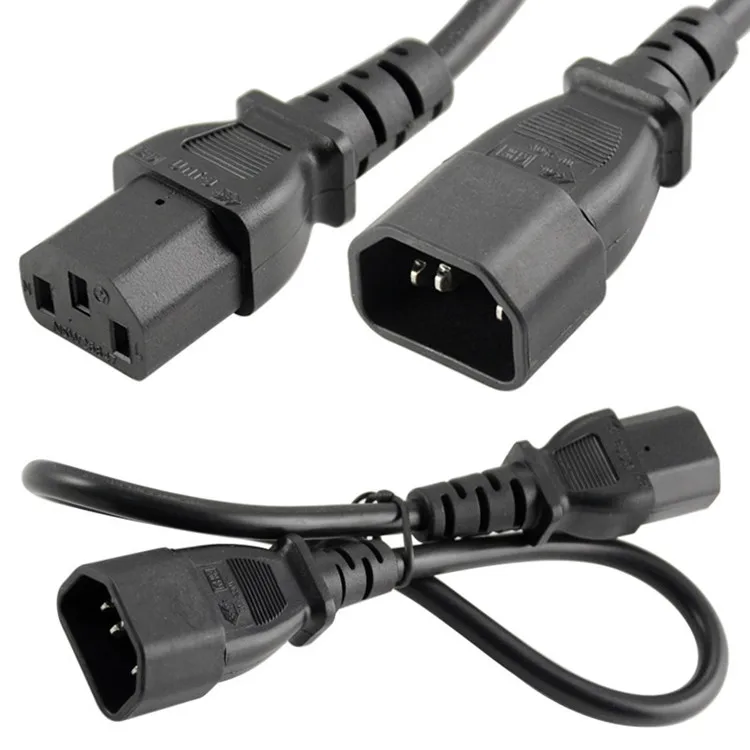 50 pcs/lot IEC320 PDU UPS Male C14 to IEC Female C13 Power Extension ...