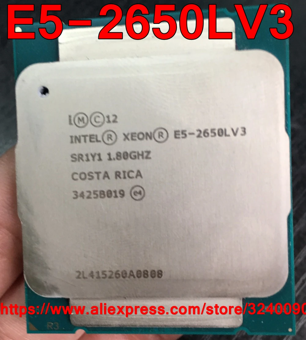 Intel Xeon CPU E5 2650LV3 QS version 1.8GHz 12 Core 30M 65W LGA2011 3 ...