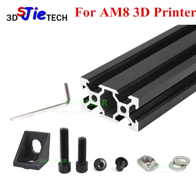 1 Set Am8 3d Printer Aluminum Metal Extrusion Profile Frame With Nuts ...