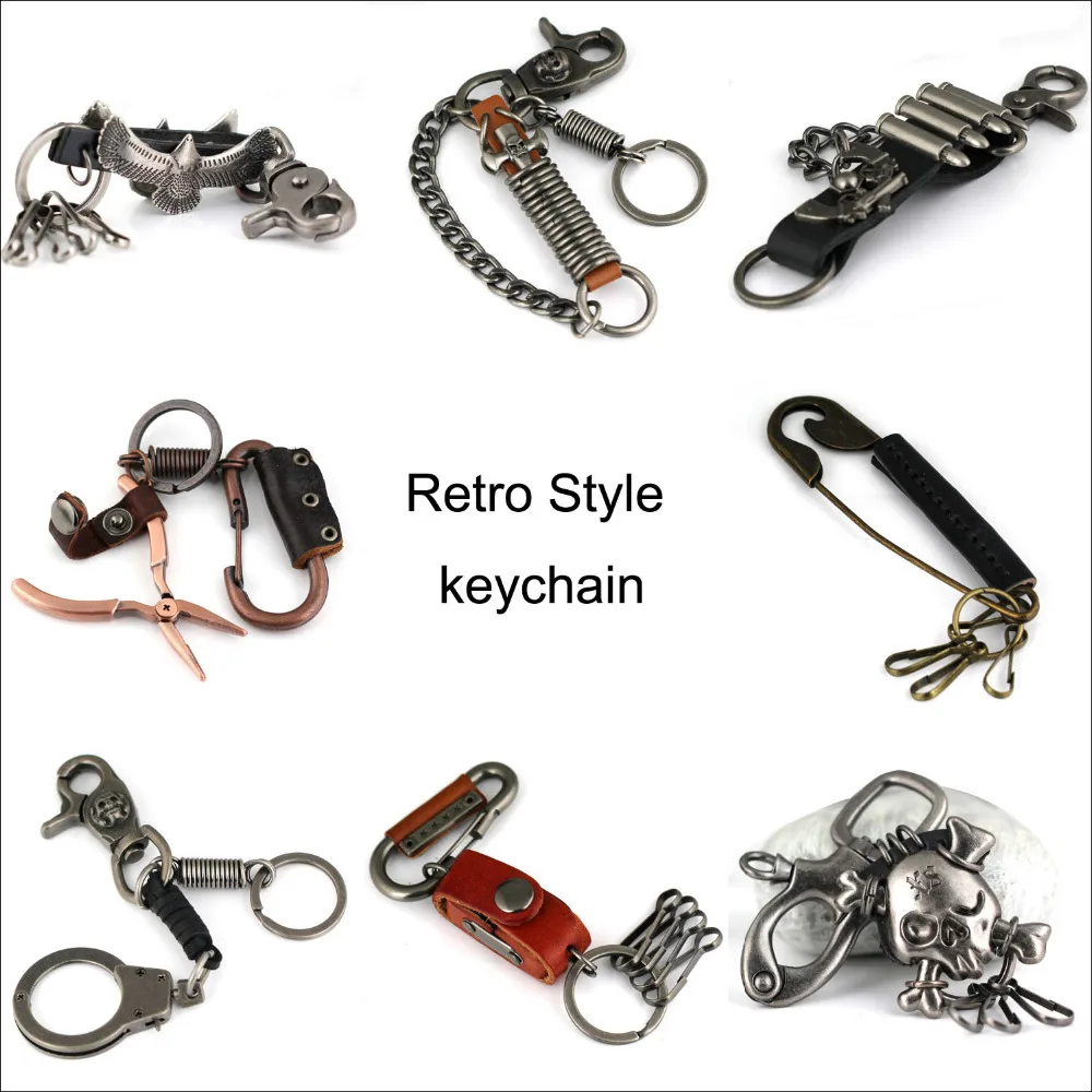 Retro Style Pants Buckle Keychain Classic Key Chain Ring Keyring Keyfob ...
