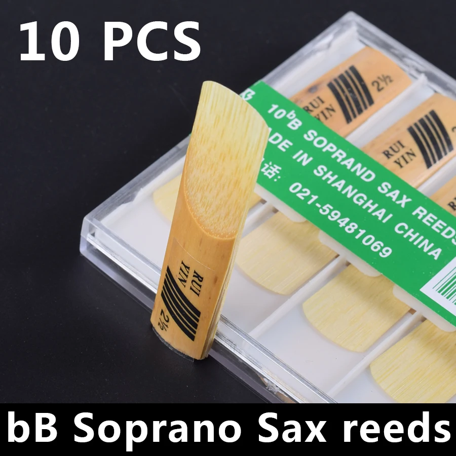 10 PCS bB Soprano Sax Reeds Wind Music Instruments Accessories Strength ...