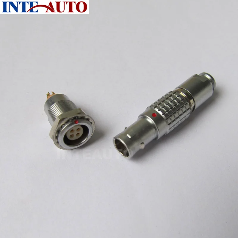 Lemo 4 pins connector,Metal push pull electrical Plug and socket, Cross ...