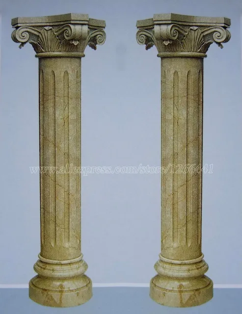 Natural Stone Carved Decorative Roman Architecture Columns