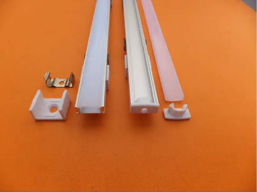 Free Shipping 400pcs/lot 2m/piece Anodized diffuse/clear cover slim led ...