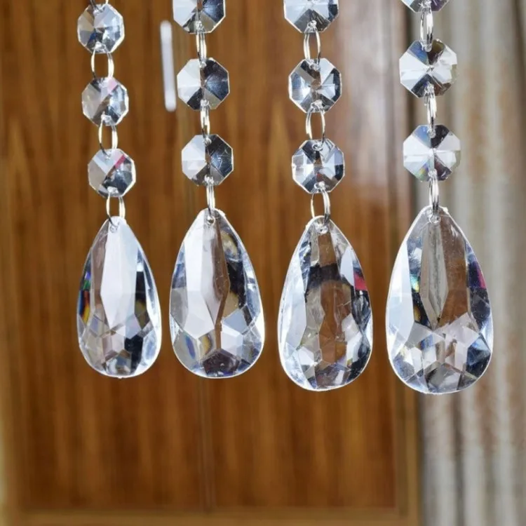 17-CM-length-clear-Crystal-Acrylic-Beads-anging-Strands-for-Wedding ...