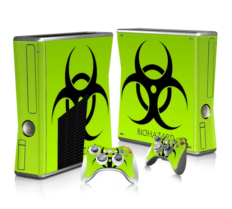 Vinyl Skin Sticker Protector For Microsoft Xbox 360 Slim And 2 Controller Skins Stickers For