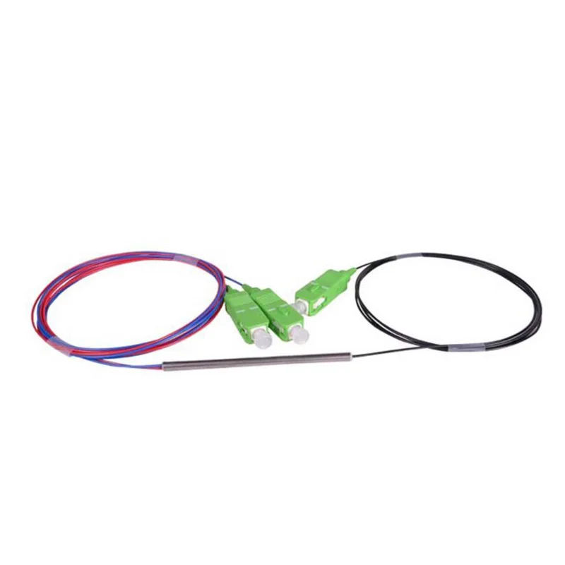 10PCS SC APC 1X2 PLC Singlemode Fiber Optical splitter FTTH PLC Steel ...