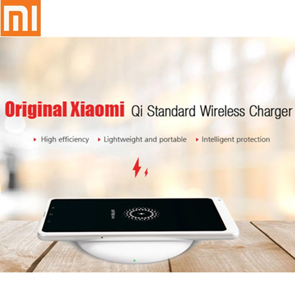 Original Xiaomi Qi Standard Wireless Charger Portable Fast with 100cm ...