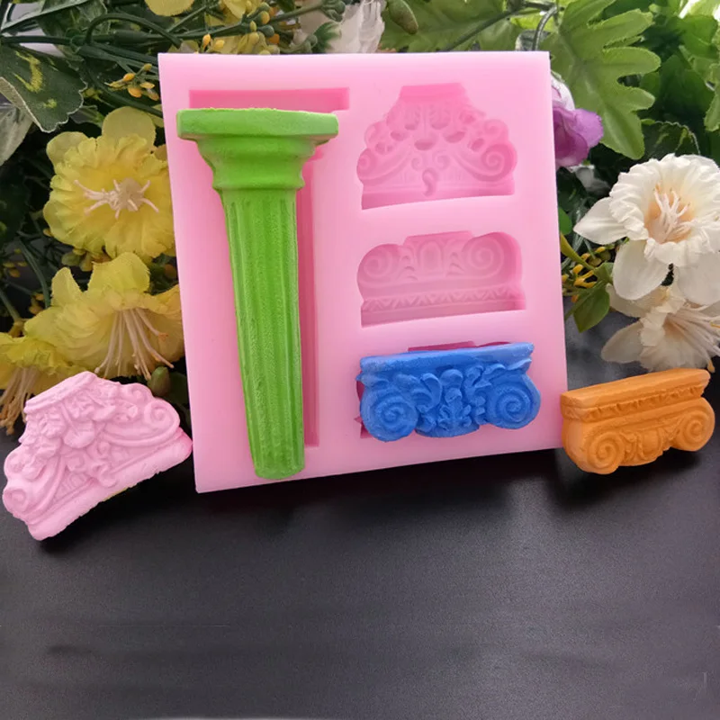 DIY Roman Pillar Cake 3D Post Decoration Column Moulds Soap Mold ...