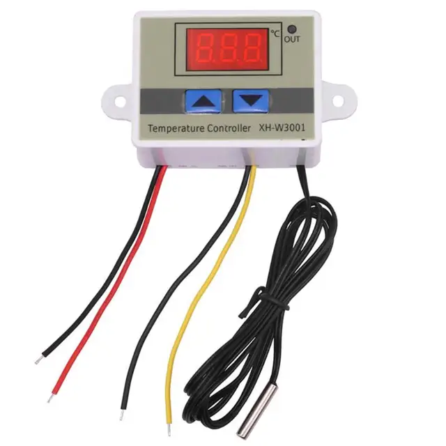 AC 220V 10A Digital LED Thermostat Temperature Controller Switch +NTC ...