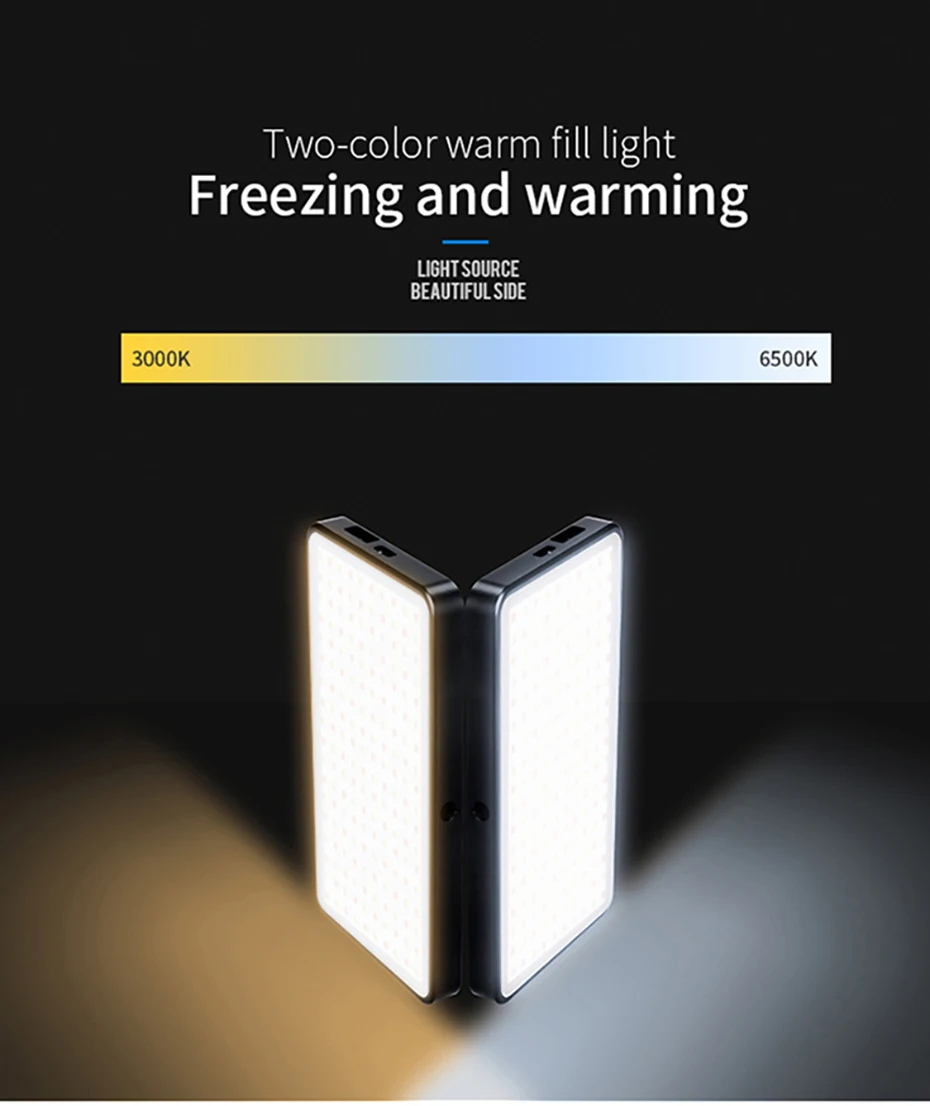 Manbily MFL-03 3500-5700K мини светодиодный светильник для видеокамеры ...