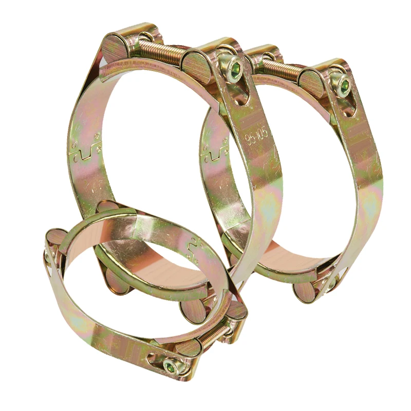 아연 도금 이중 강화 호스 후프 원형 파이프 클램프 공기 물 튜브 클립 물 파이프 패스너 연료 호스 클램프 2 개hose Clamppipe Clampfuel Hose