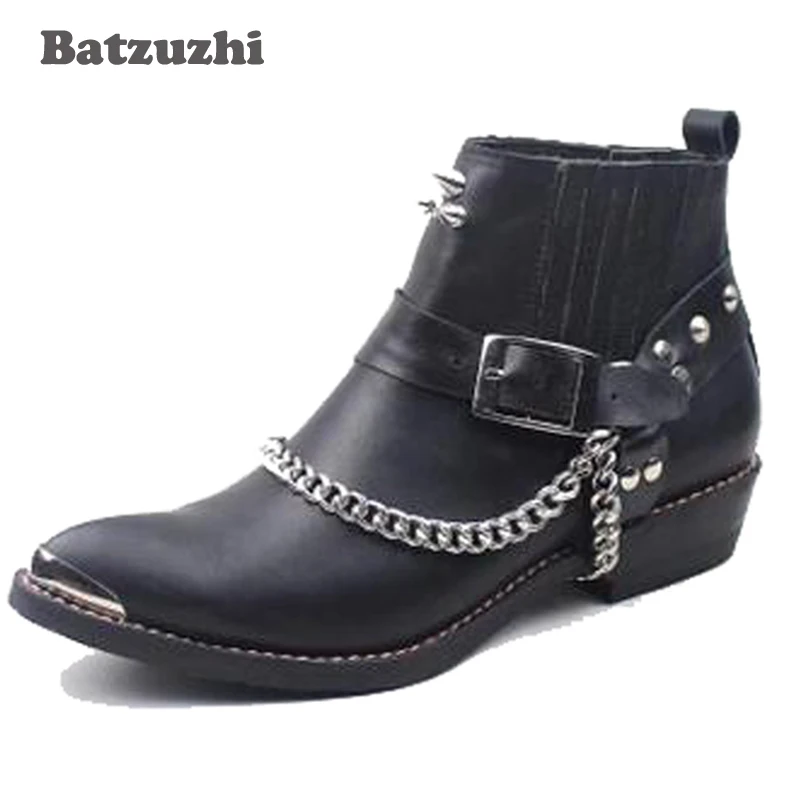 Botas de vaquero occidentales Punk para hombre, Botas militares de ...