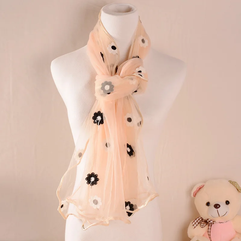 X2424 Korean silk scarf spring and autumn fashion models decorative ...