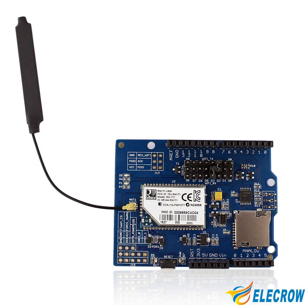 Elecrow RN171 와이파이 방패 아두 이노 UNO R3 메가 개발 보드 DIY 키트 와이파이 쉴드 모듈 스마트 홈 1 개 ...