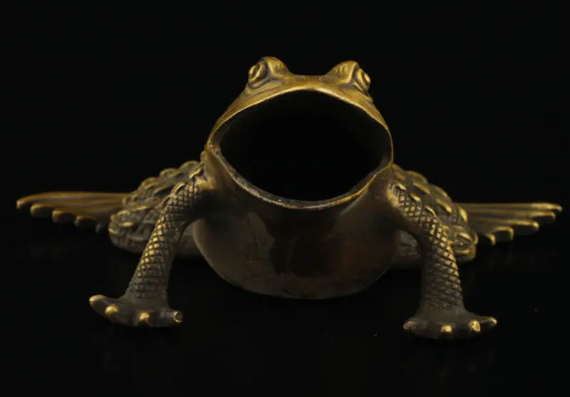 Collectible Decorated Old Copper Handwork Carved Frog Statue - buy at ...