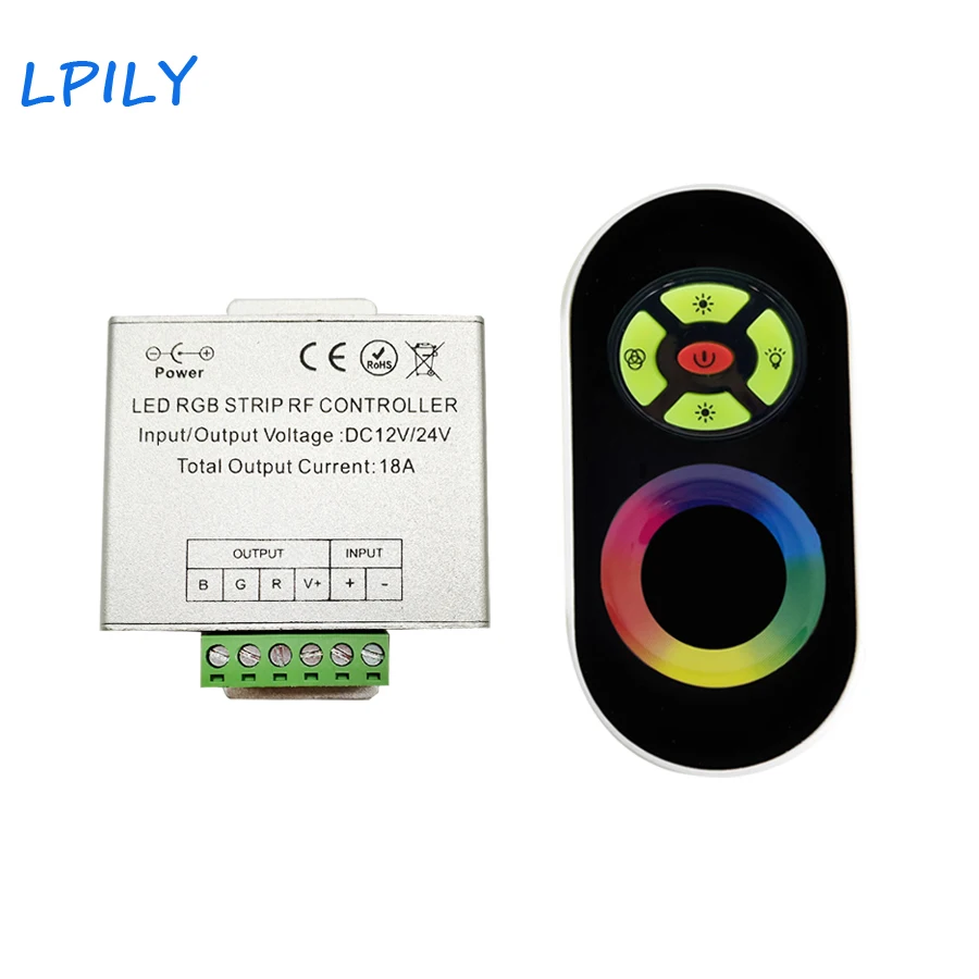 RF RGB Touch Remote Controller DC 12V 24V RF Touch Panel Wireless ...