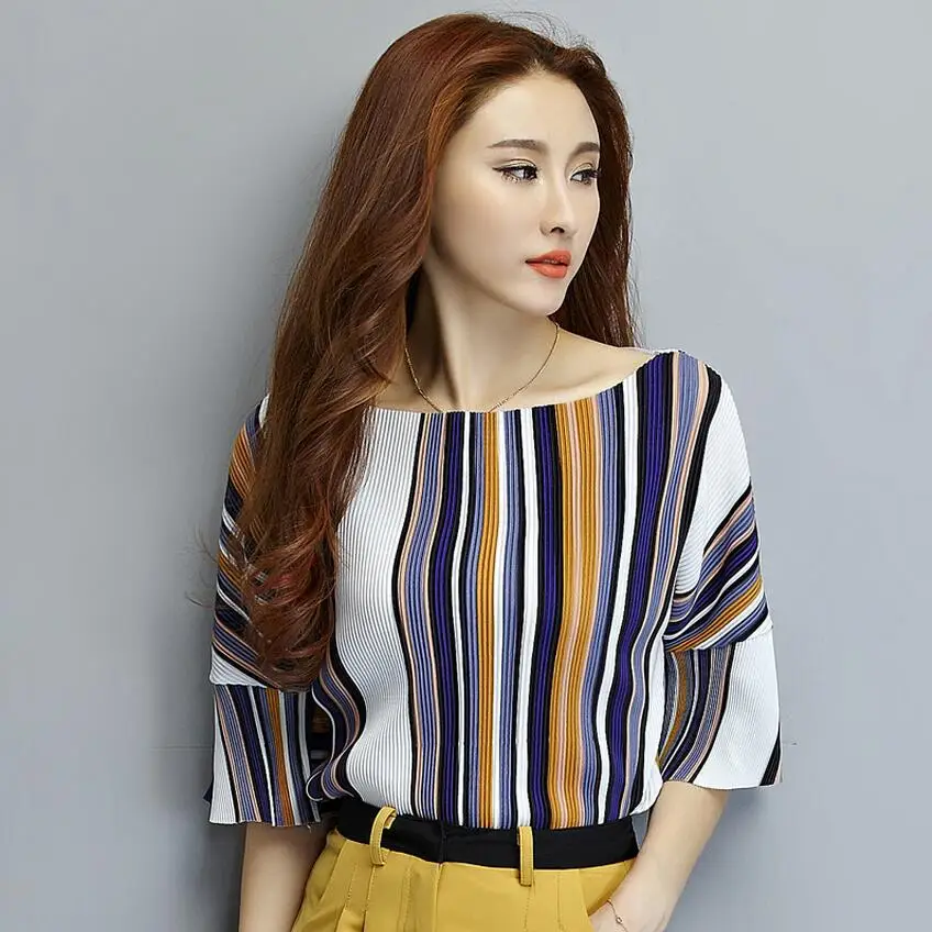 Aliexpress.com : Buy Colorful Striped Shirt Women 2016 Brand New Design ...