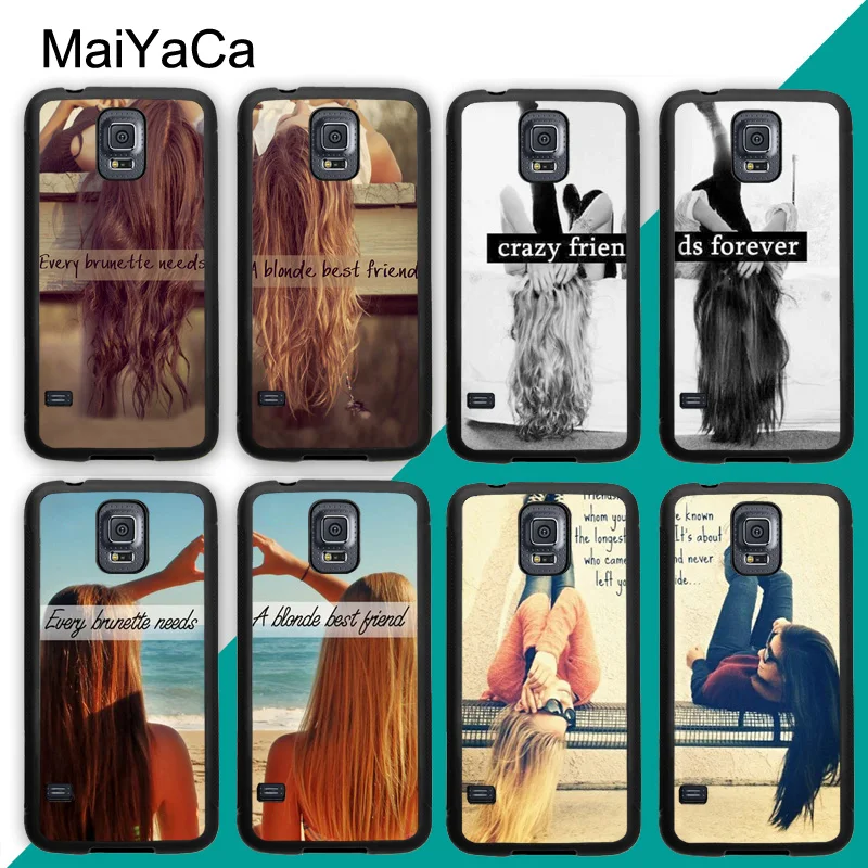 Funda rubia morena para chicas, mejores amigos BFF para Samsung S21 ...