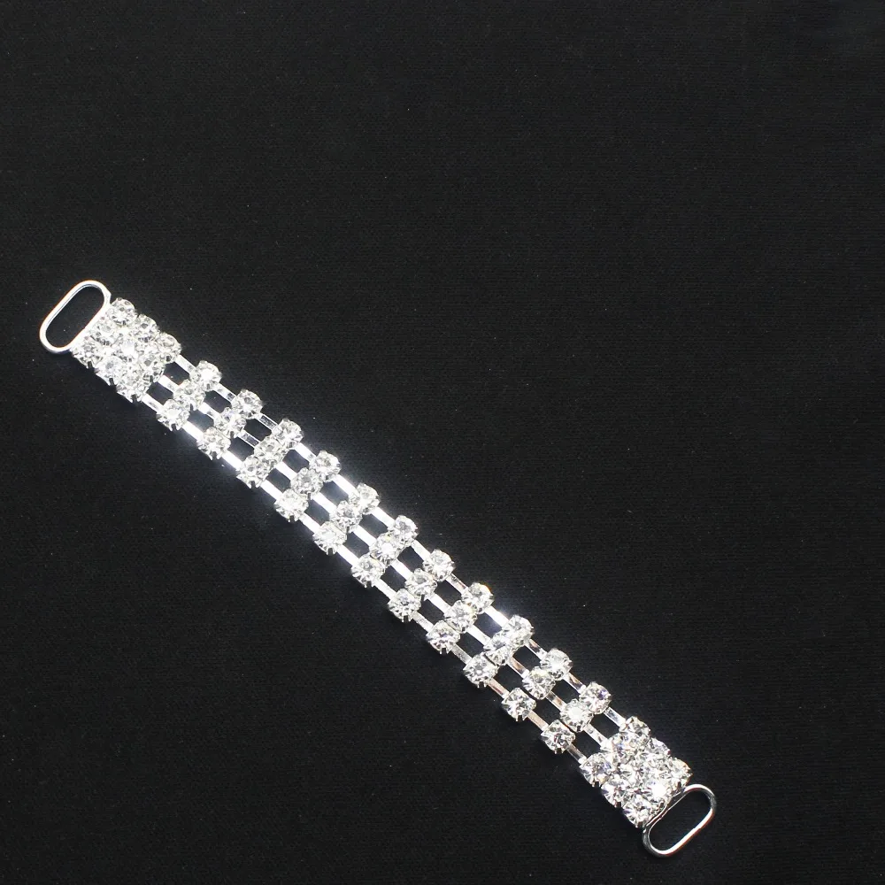 4pcs Lot 115mm Shiny Rhinestones Bikini Buckles Swimwear Connection Bra