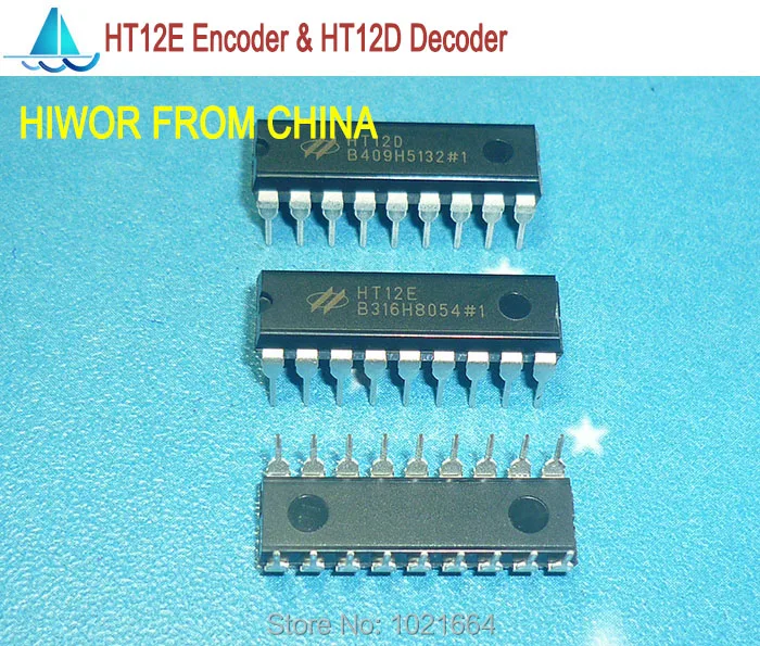 (20pcs/lot) 10 Pieces Of HT12D Decoder And 10 Pieces Of H12E Encoder ...