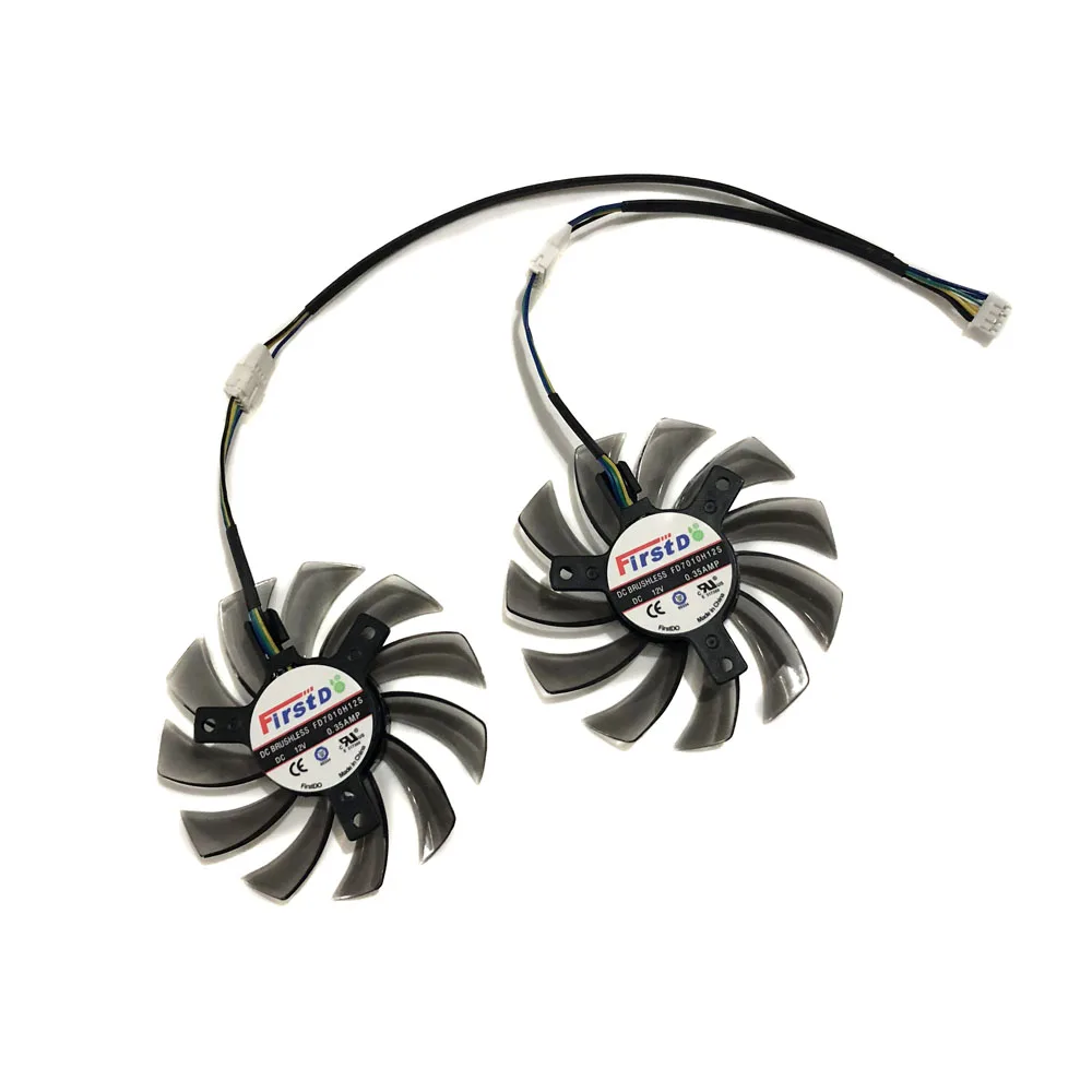 2pcs/Set 4Pin 75mm GPU Cooler Video Graphics Card Fan For ASUS GTX650TI ...