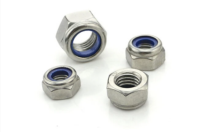 50PCS-M8-M10-Nylon-Lock-nut-Locking-nut-Self-lock-nut-Stainless-Steel ...