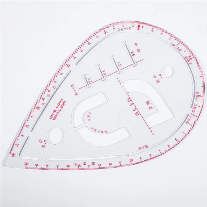 2 Side Curve Ruler DIY Clothing Sample Grading Sewing Tailor Rulers ...
