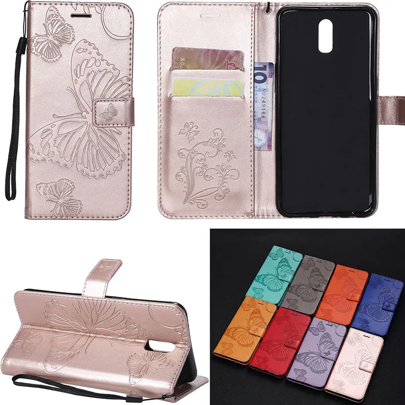 For OPPO R17 Case 6.4" Flip Leather Case 3D Butterfly Phone Case For ...