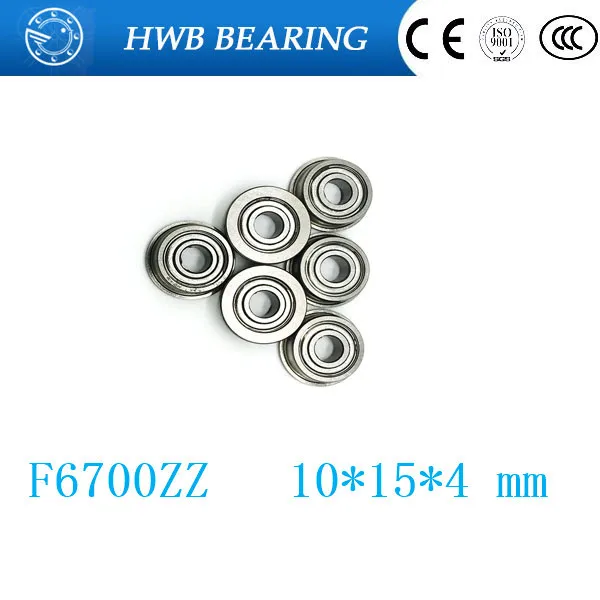 F6700ZZ Flange bearings 6700 F6700Z F6700ZZ 10*15 16.5*5 mm chrome ...