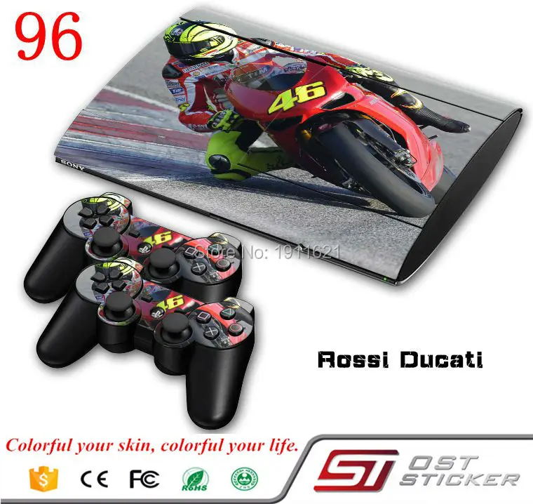 OSTSTICKER Motorcycle racing Skin sticker for ps3 super slim and 2 ...