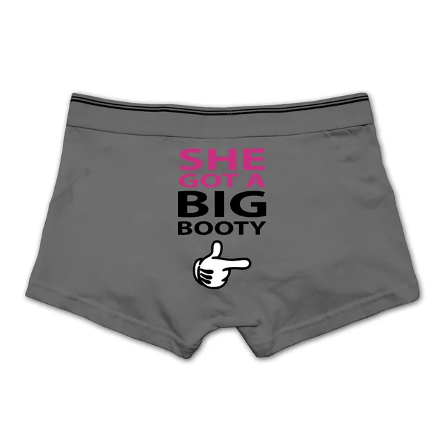 Underwear Boxers Men She Got A Big Booty Mens Panties Brand Sexy Gay Shorts Boxer Homme Cotton